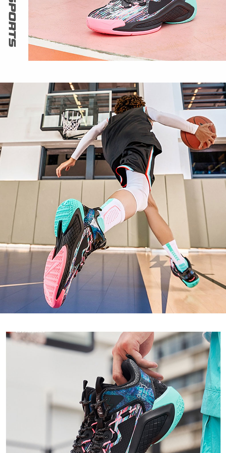 XTEP Qixi2.0 Qixi1.0 Basketball Shoes Breathable Shock-Absorbing Wear ...