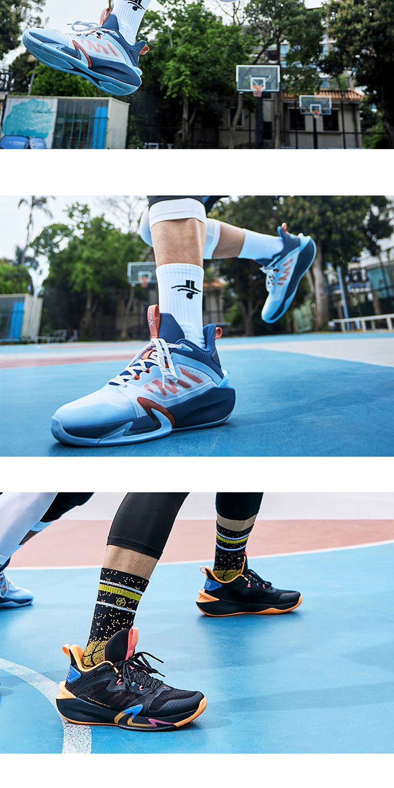 XTEP Qixi2.0 Qixi1.0 Basketball Shoes Breathable Shock-Absorbing Wear ...