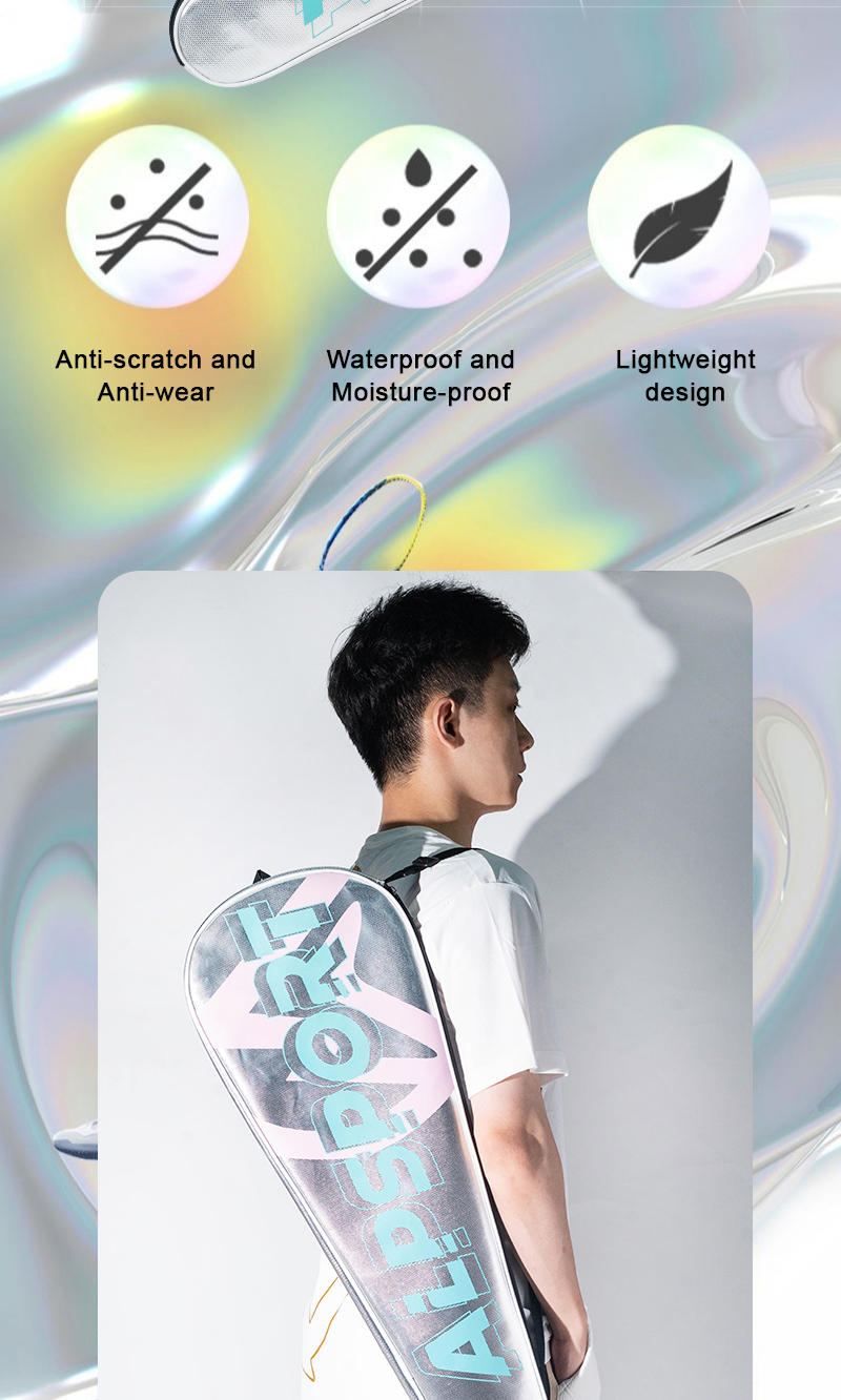 ALPSPORT Badminton Bag【PVC Material】Single Double Universal Compartment ...