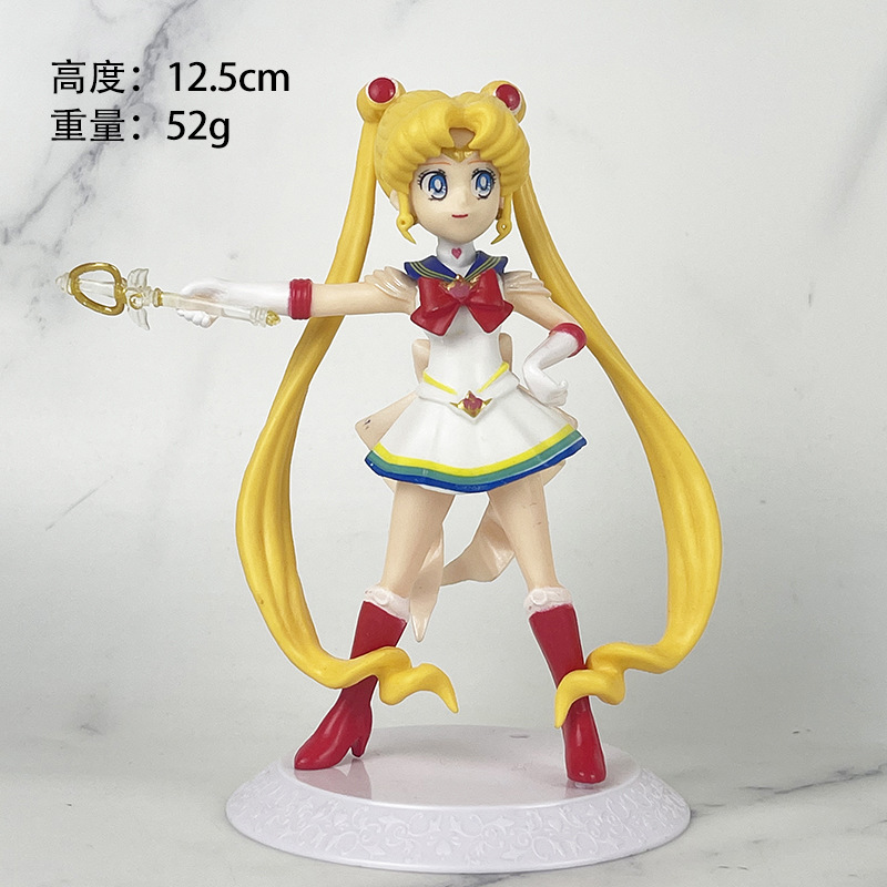 1Pcs 12-16cm Sailor Moon Anime Figure Tsukino Usagi Chibiusa Sailor ...