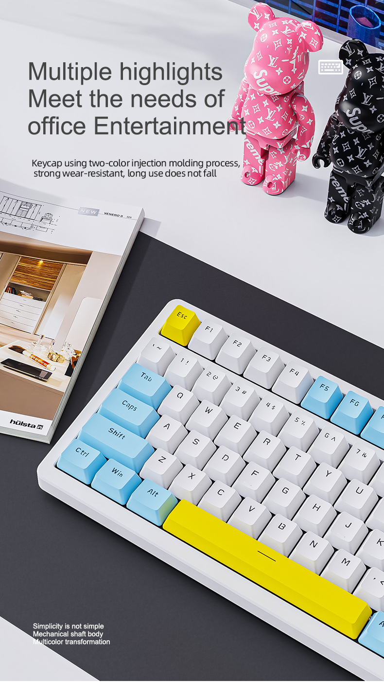 CPSTECH K3 MAX Mechanical Keyboard 100% 98 Keys 100 Type-C Wired ...