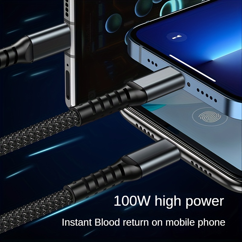 3 for 1 Data Cable, PD100W Digital Display Data Cable, Fast Charging ...