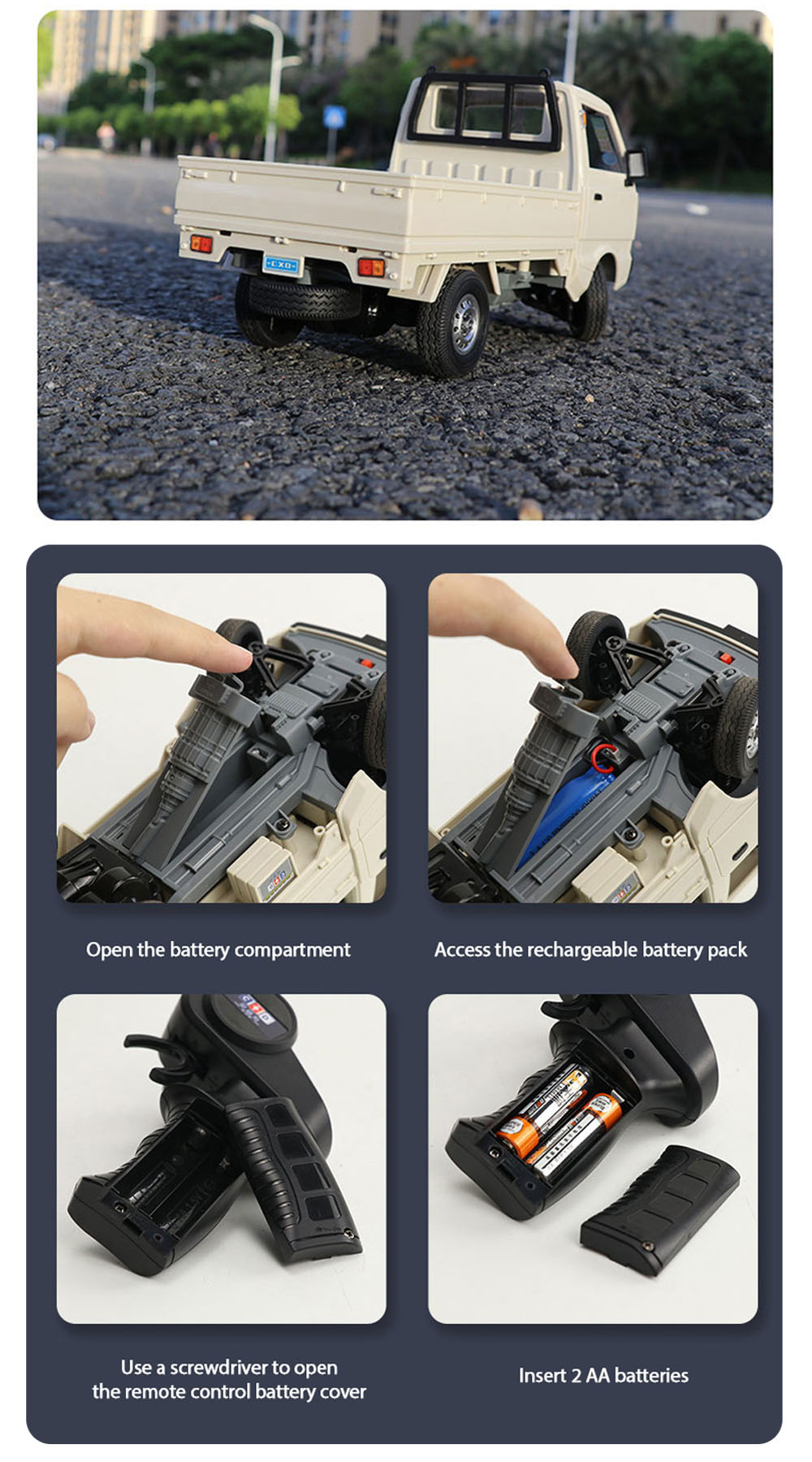 1:16 RC Box Freight Car Remote Control Cargo Truck Car Drift Simulation ...