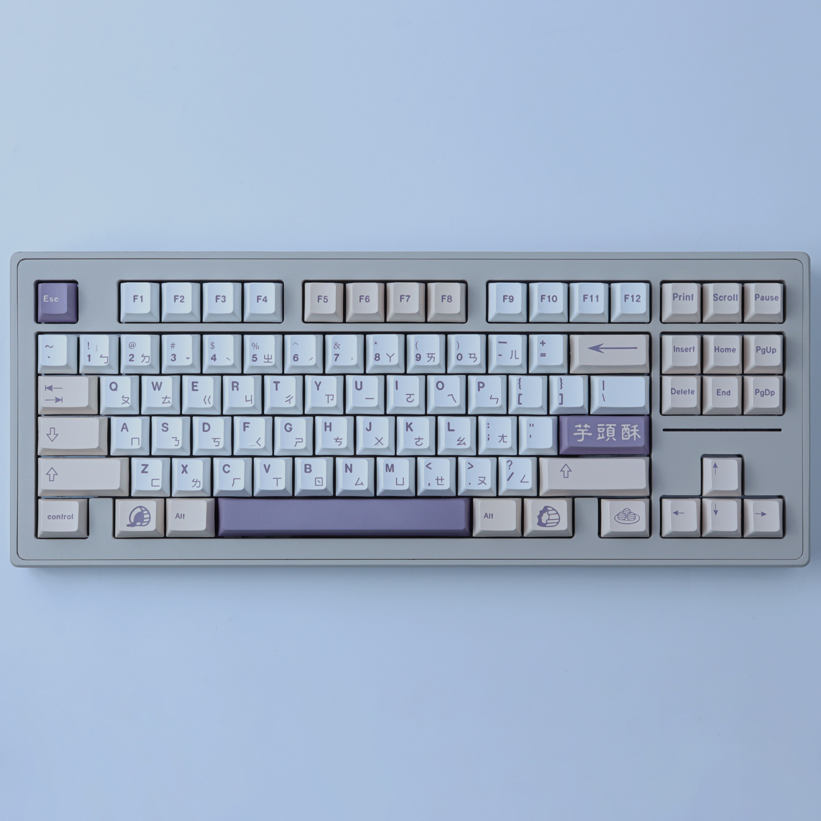 GMK Taro Crisp Keycaps, 142 Keys PBT Keycaps Cherry Profile DYE-SUB ...