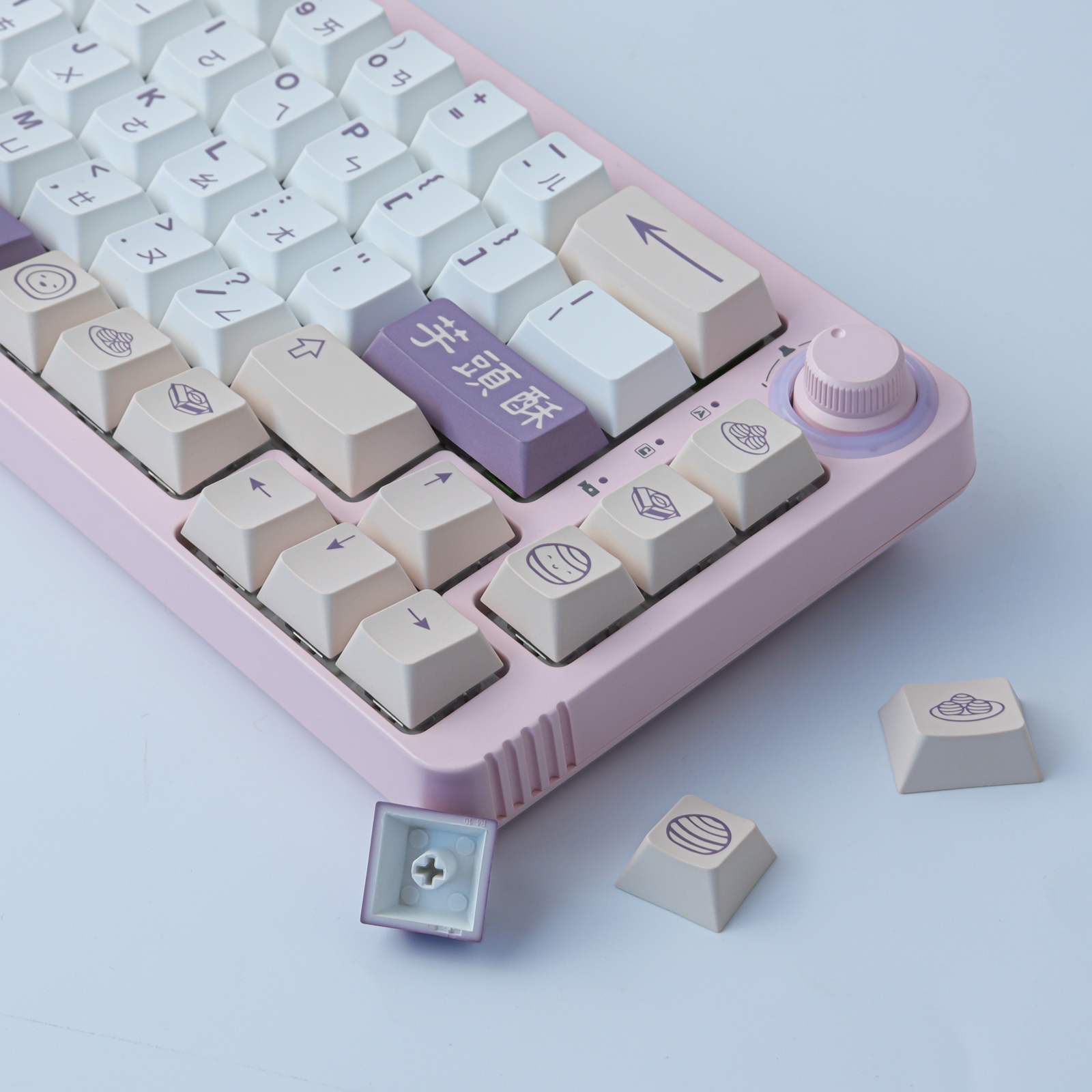 GMK Taro Crisp Keycaps, 142 Keys PBT Keycaps Cherry Profile DYE-SUB ...