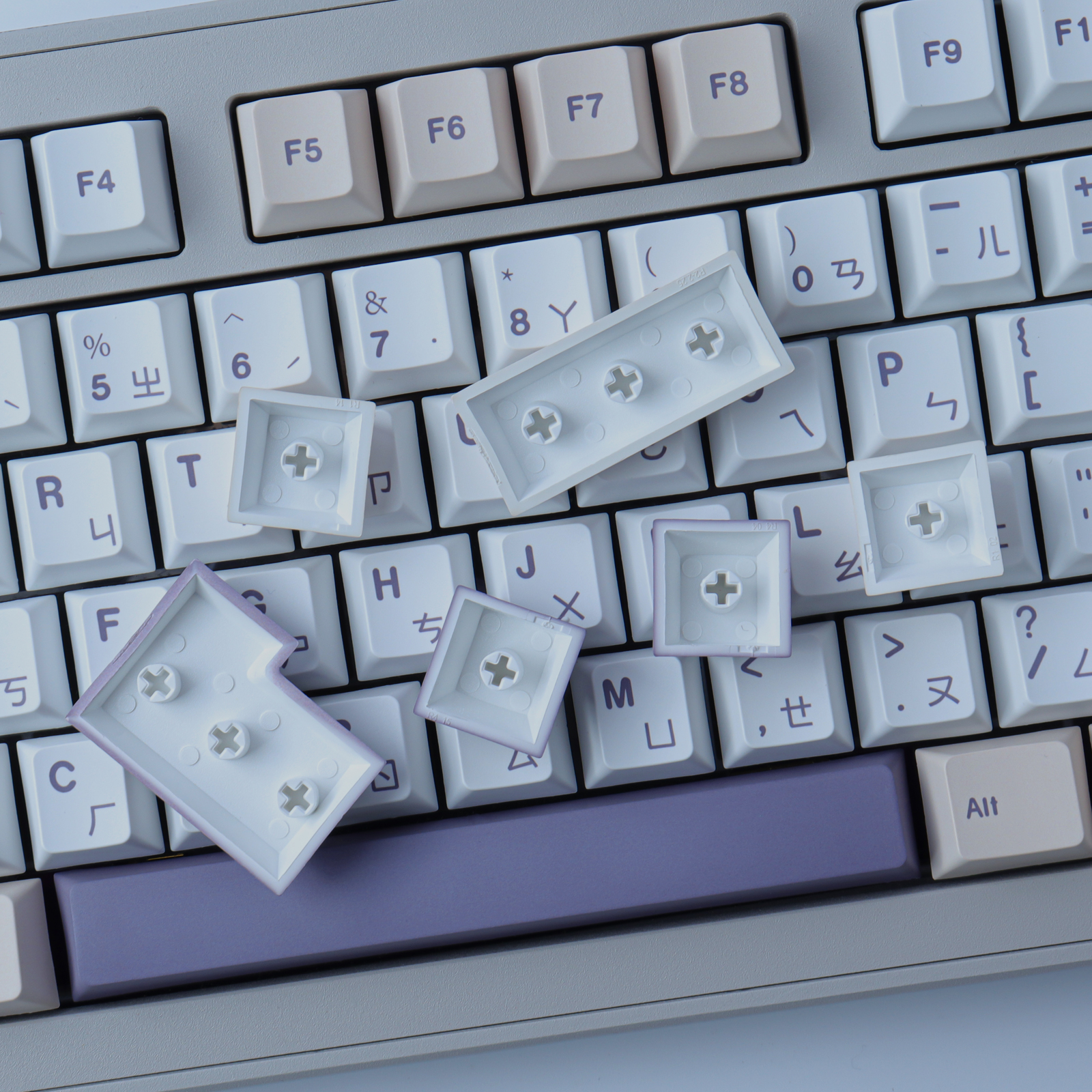 GMK Taro Crisp Keycaps, 142 Keys PBT Keycaps Cherry Profile DYE-SUB ...