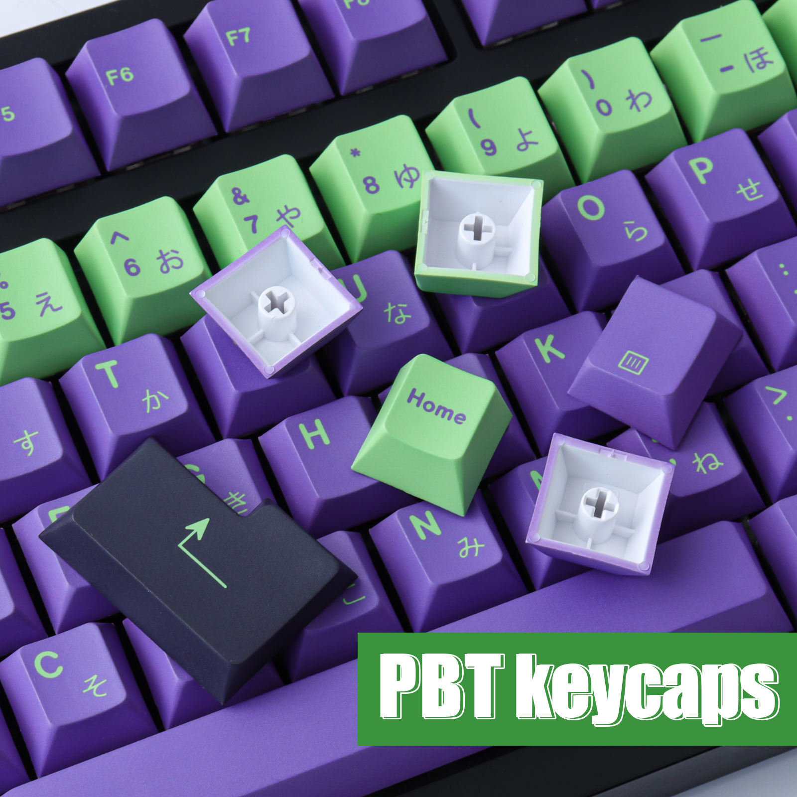 GMK EVA-01 Keycaps, 127 Keys PBT Keycaps Cherry Profile DYE-SUB ...