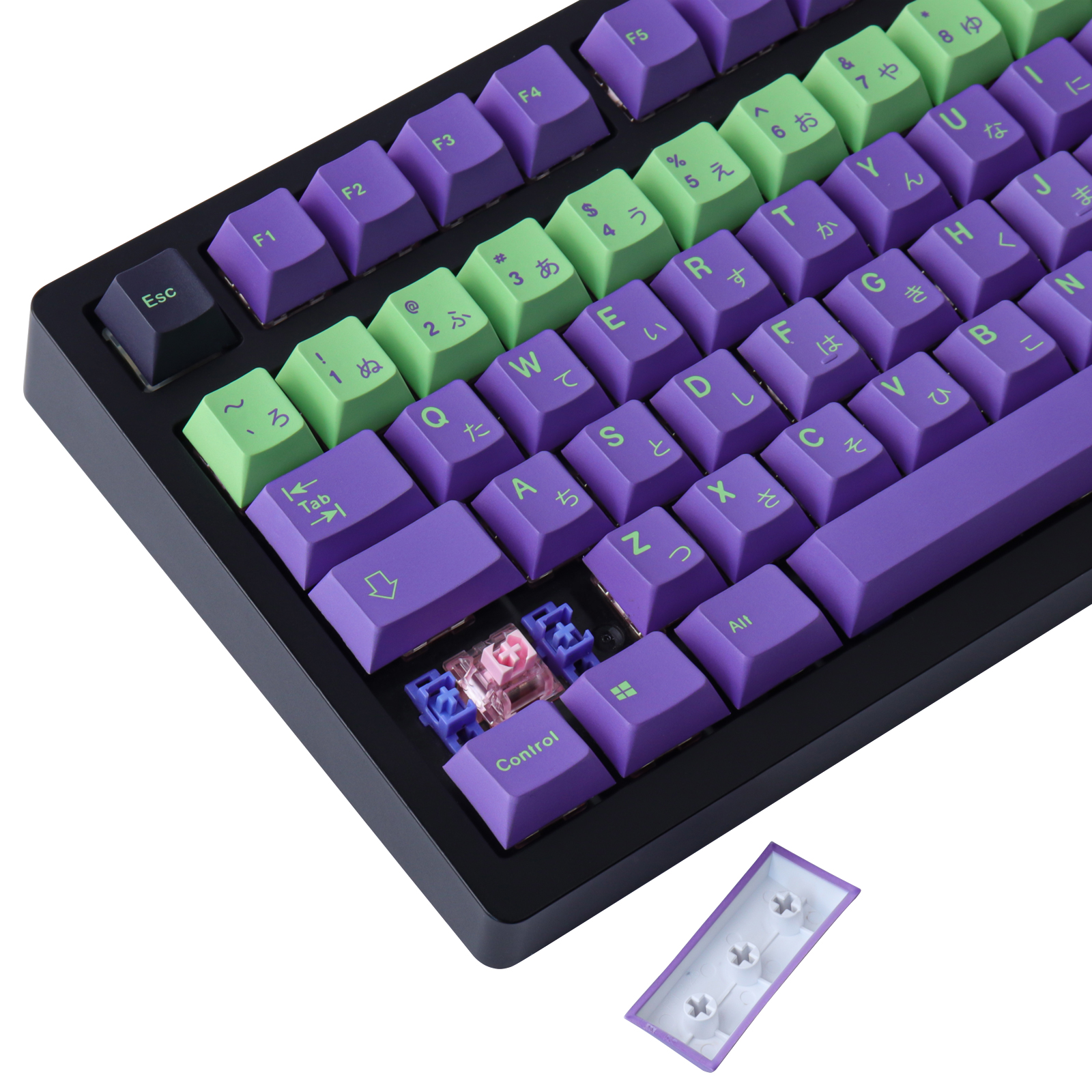 GMK EVA-01 Keycaps, 127 Keys PBT Keycaps Cherry Profile DYE-SUB ...