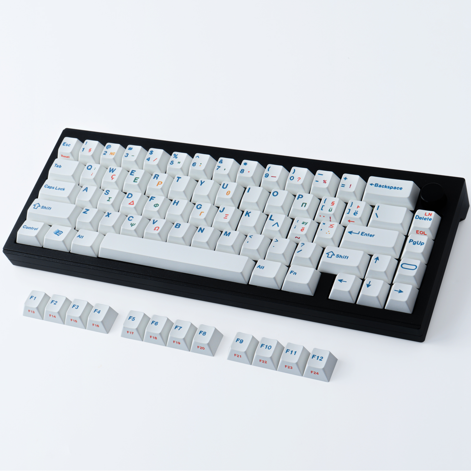 GMK Minimalist White Greek Keycaps, 140 Keys PBT Keycaps Cherry Profile ...