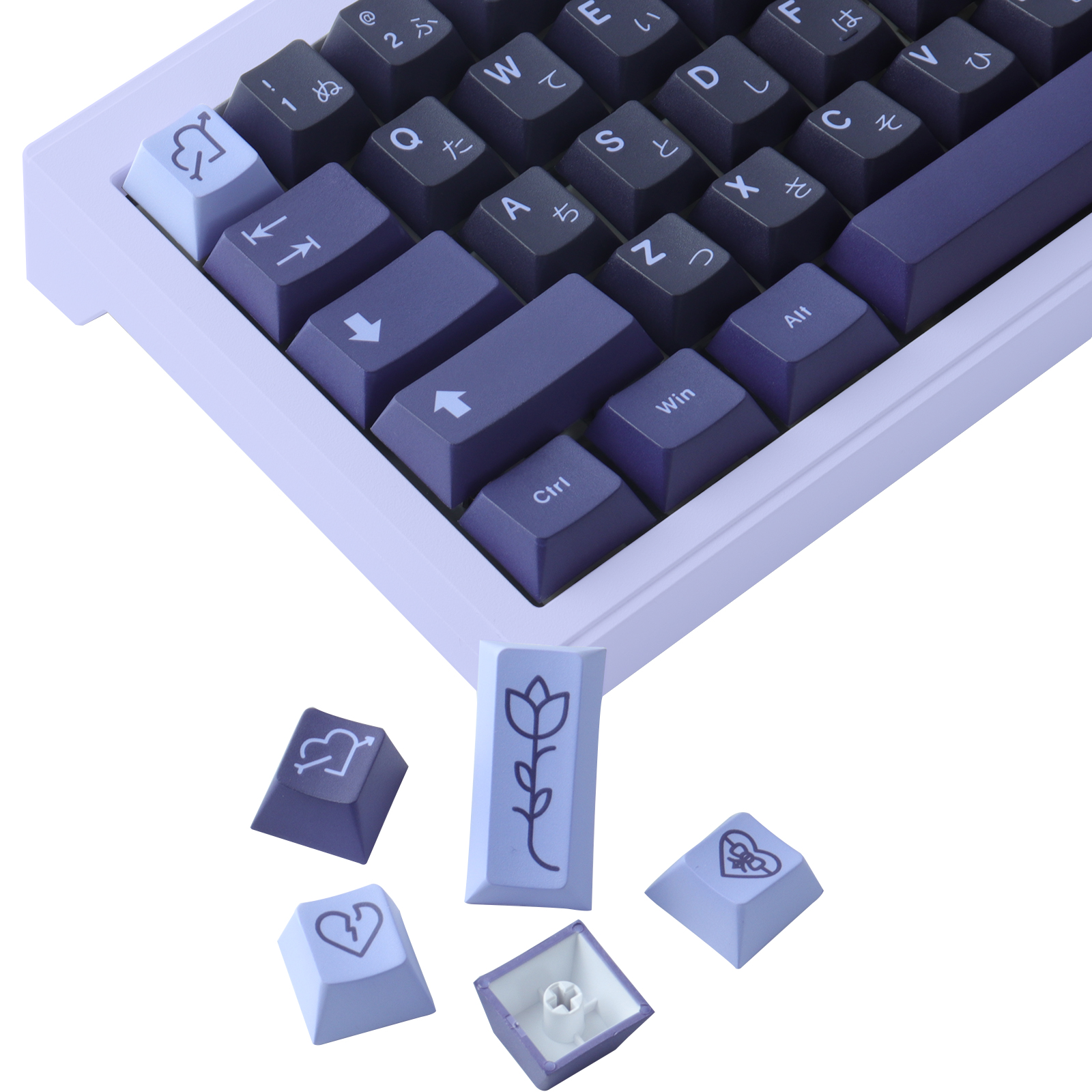 GMK First Love Keycaps, 156 Keys PBT Keycaps Cherry Profile DYE-SUB ...