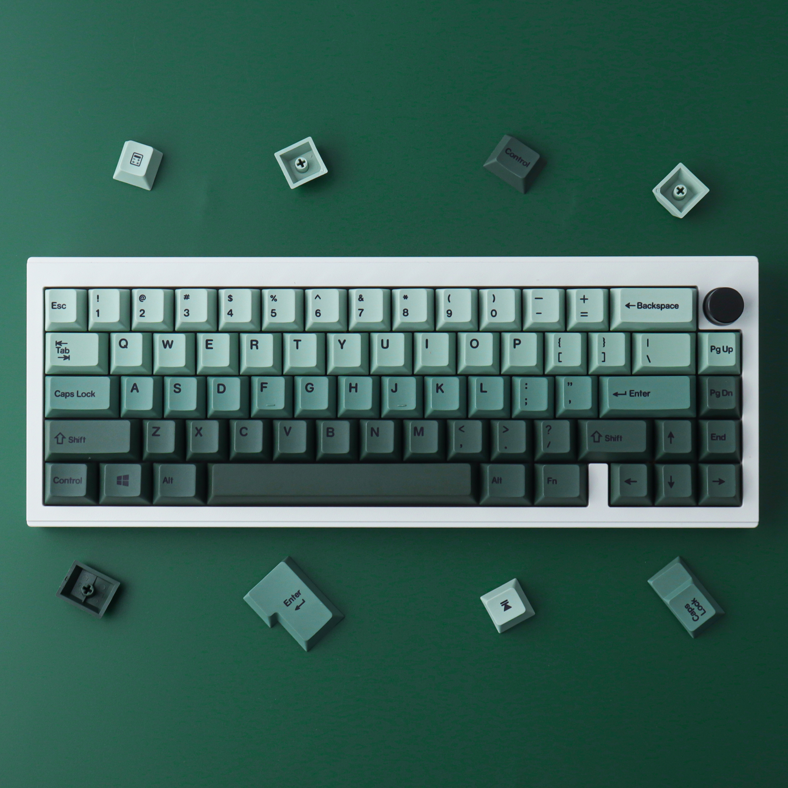 GMK Green Everywhere Keycaps, 144 Keys PBT Keycaps Cherry Profile DYE ...