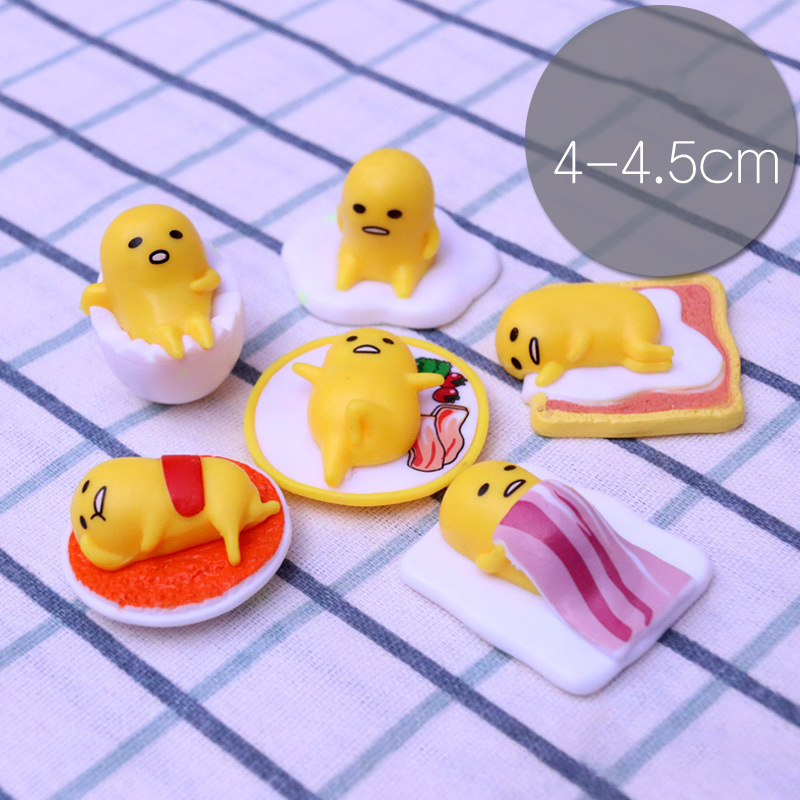 6Pcs/Set 4-5cm Japan Gudetama Anime Figure Yolk Omelette Breakfast Cute ...