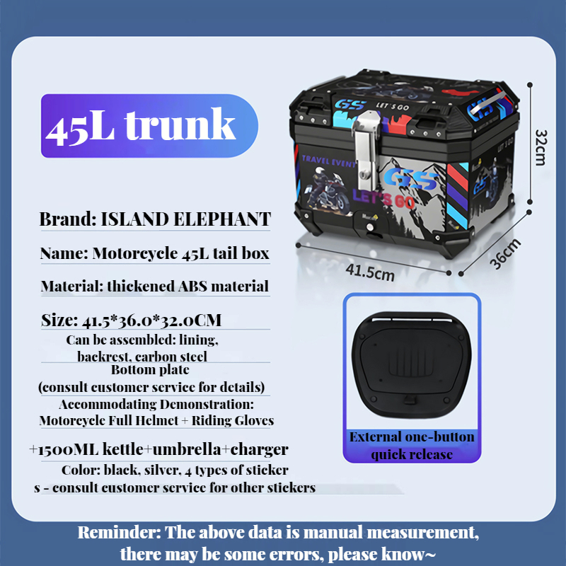 Motor Top Box Motorcycle Box 45L Givi Box Motorcycle With Base Plate ...