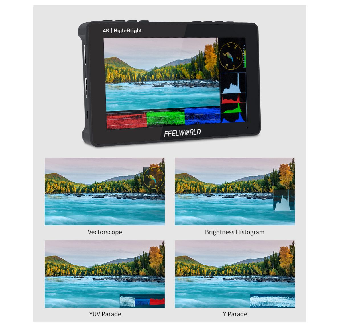 Feelworld F5 PROX 5.5 Inch 1600nit High Bright Full HD IPS Panel Touch ...