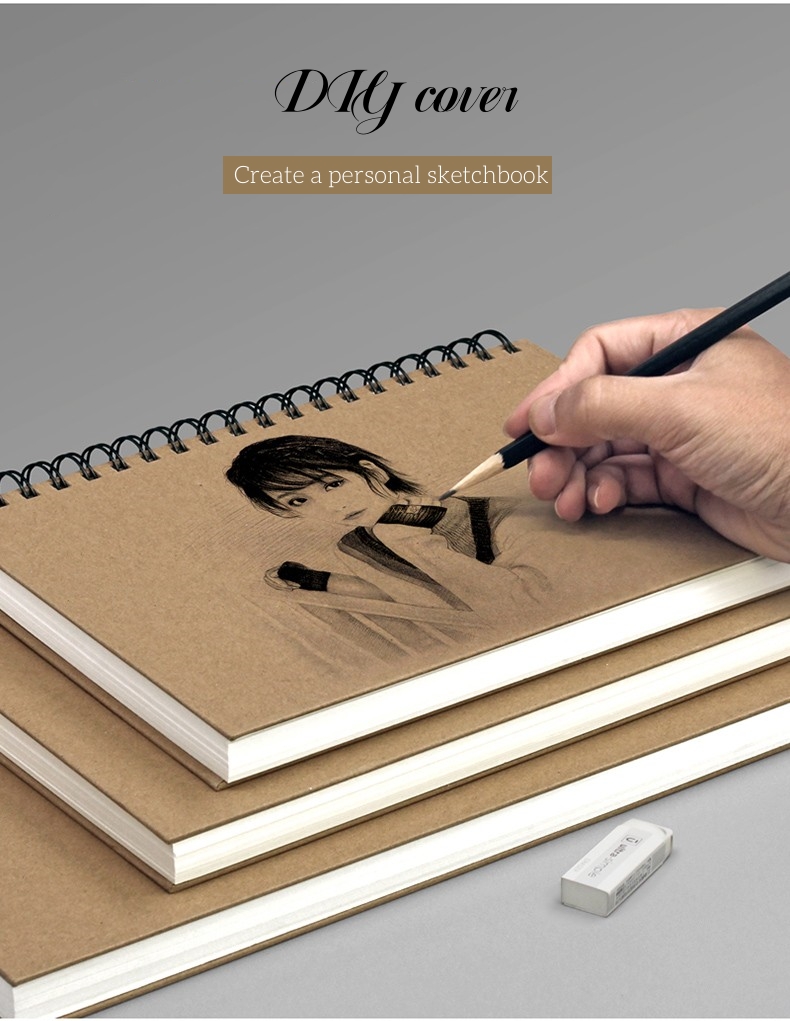 Professional sketchbook Thick paper Spiral notebook Art school supplies ...