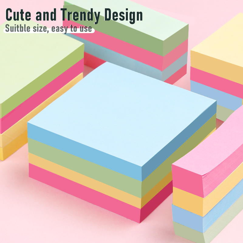 5Pcs/Pack 3inch Colorful Post It Note Super Sticky Stationary School ...