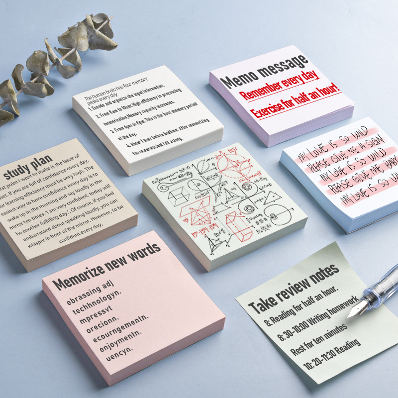 6Packs 3inch Morandi Colors Post It Note Adhesive Sticker Paper Memo ...