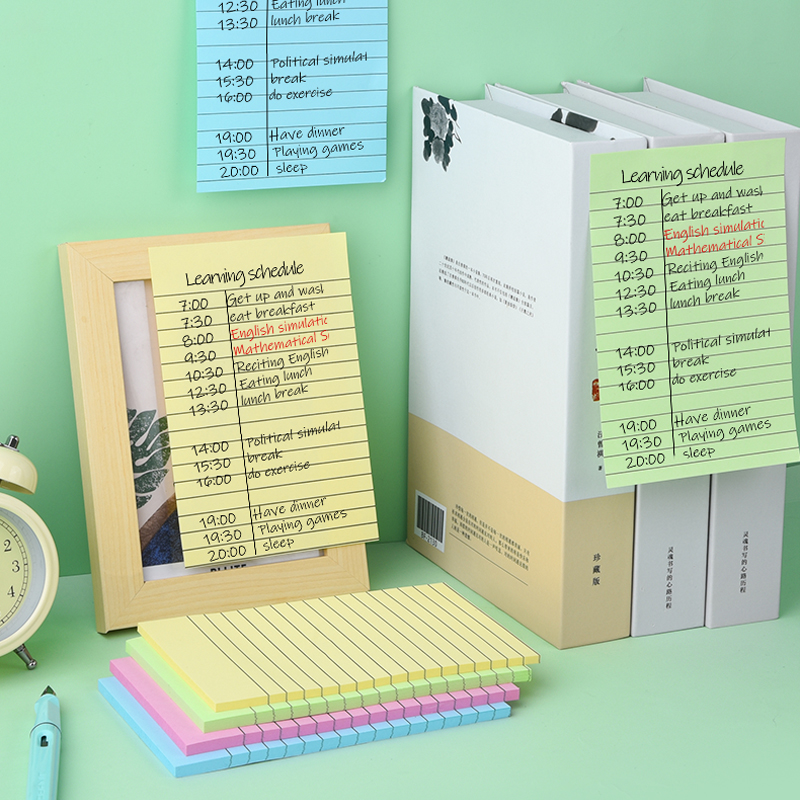 200 Sheets Long Line Sticky Notepad INS Post It Notes Large Tag ...