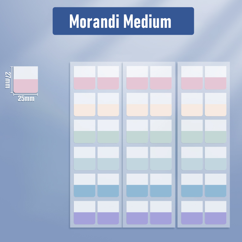 120 Sheets Morandi Transparent Index Label Sticker Notebook ...