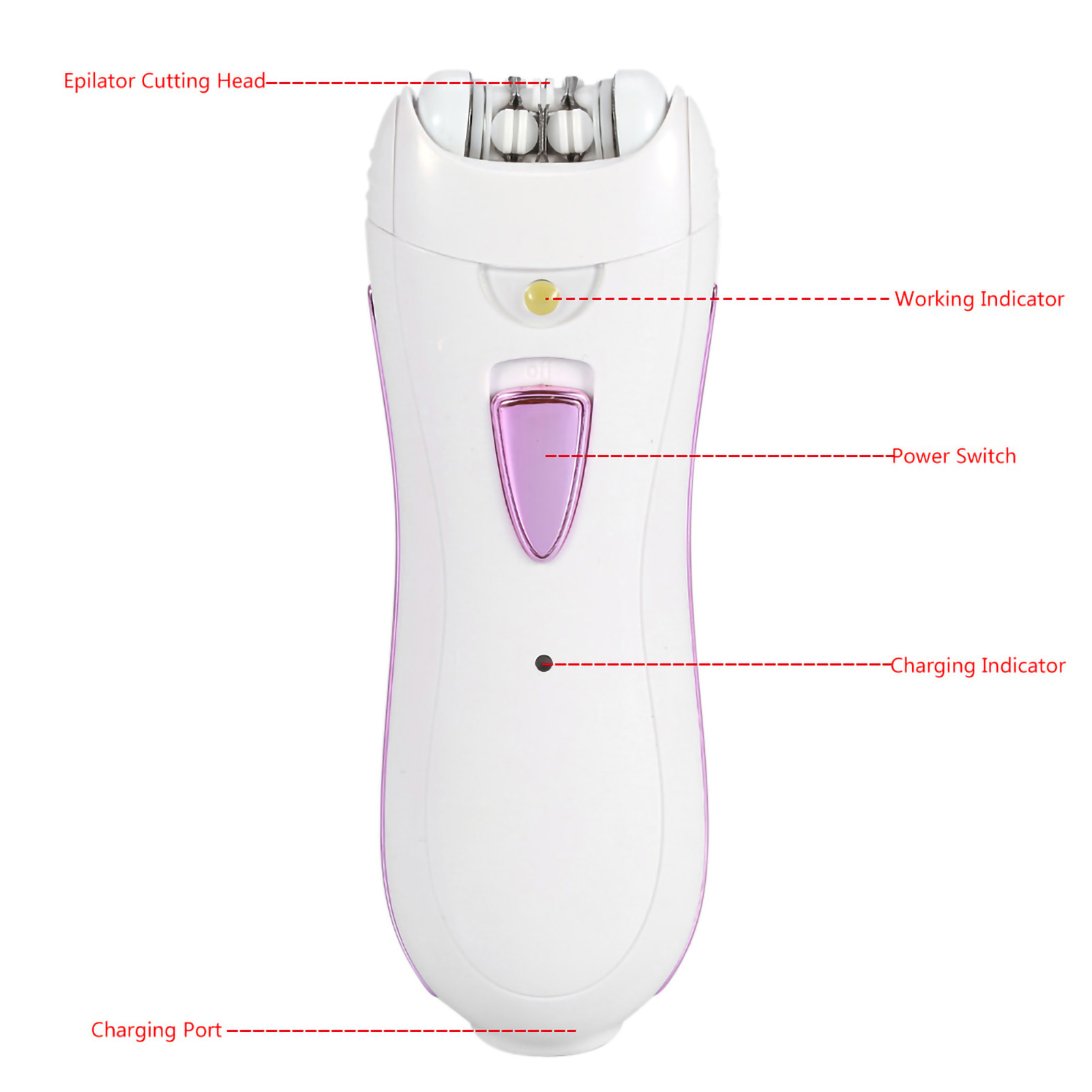 [Ready Stock] Electric Epilator Rechargable Tweezer Arm Leg Armpit Body ...