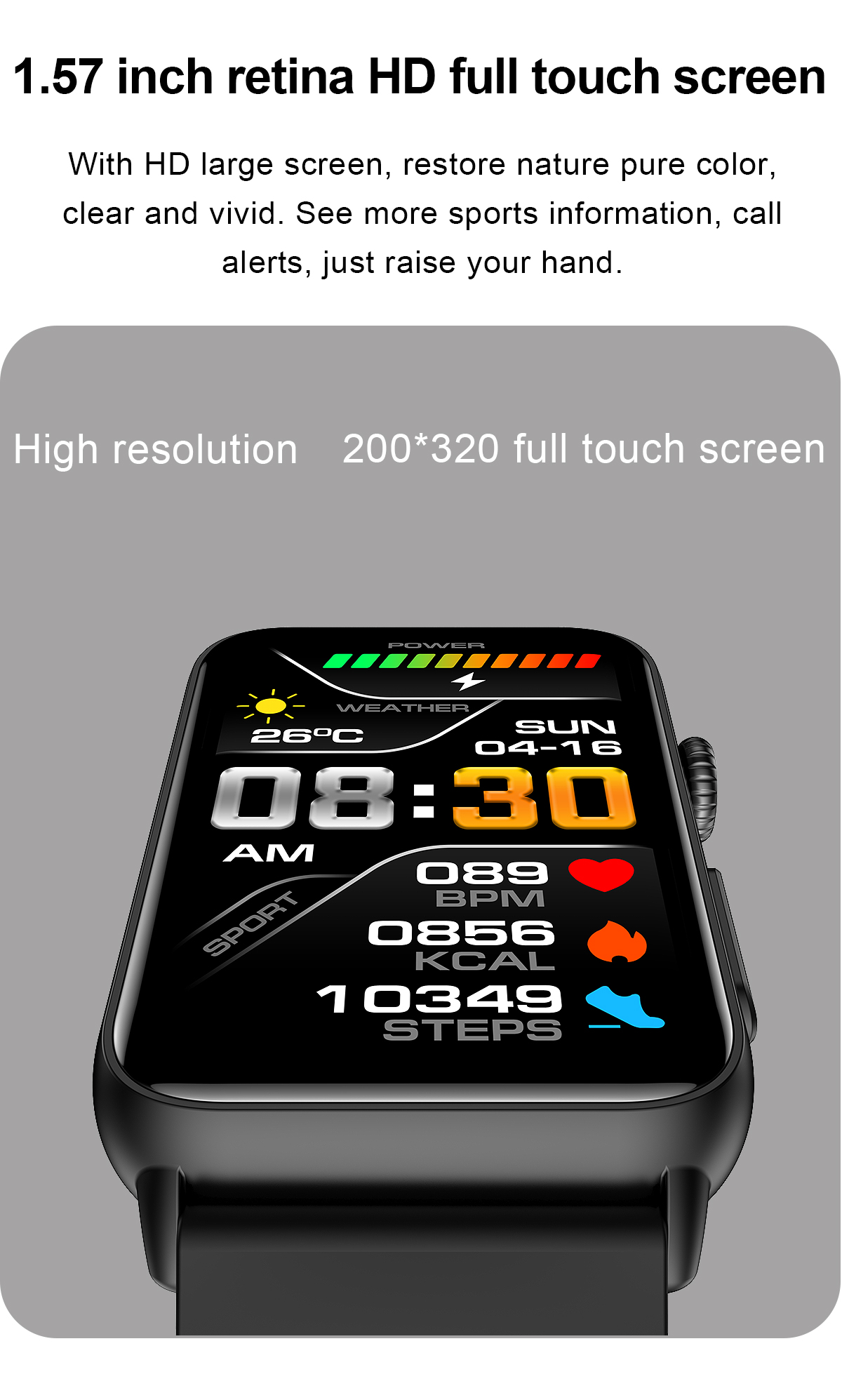 NORTH EDGE ET620 ECG+HRV Health Smart Watch Blood Glucose BP Blood Oxygen Body Temperature MET ...