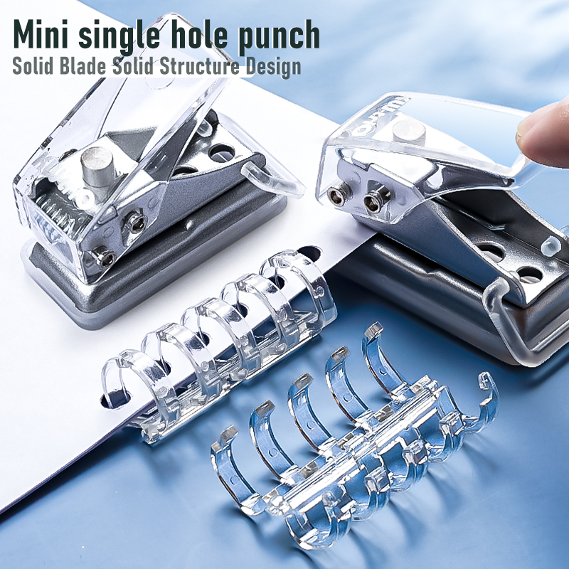 1 Hole Puncher Single Handheld Notebook Hole Punch School Stationary ...