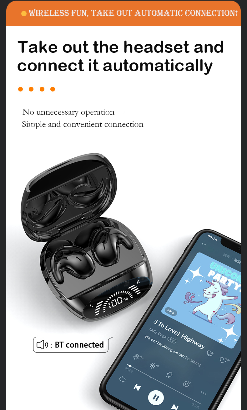 Invisible Sleep Wireless Earphone TWS Bluetooth Hidden Earbuds ...