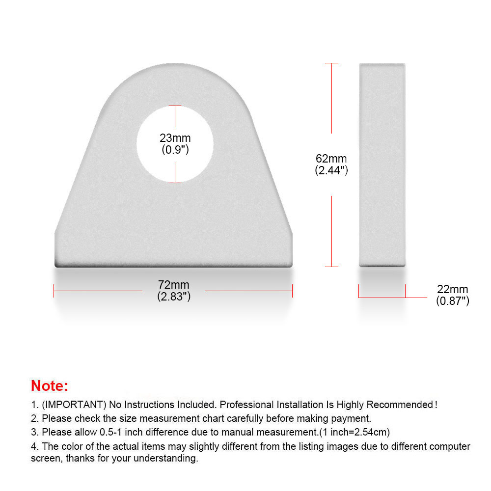 2PCS/SET Weld on Shackle Clevis Mounts Clevis Offroad Hydraulic Tractor ...