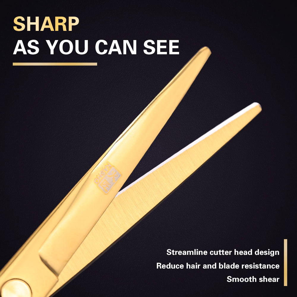 Kasho Japan 440C Salon Barber Scissors 6 inch Haircut Scissors Flat ...