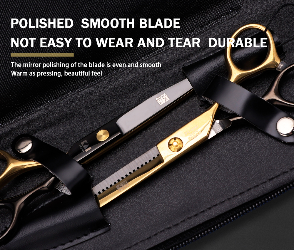 Kasho Japan 440C Salon Barber Scissors 6 inch HairCut Scissors Flat ...