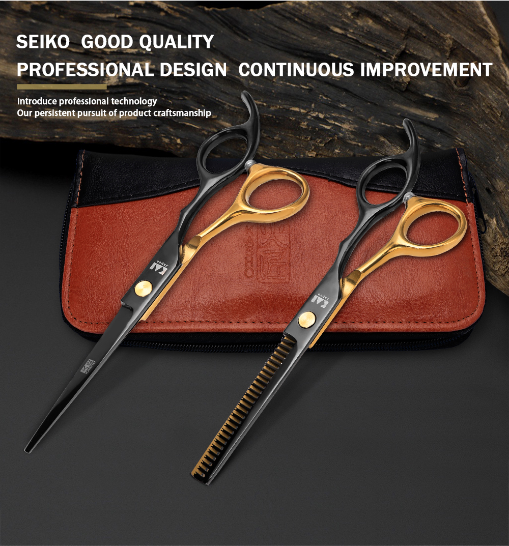 Kasho Japan 440C Salon Barber Scissors 6 inch HairCut Scissors Flat ...