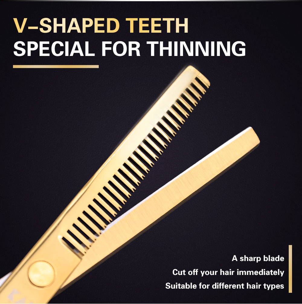 Kasho Japan 440C Salon Barber Scissors 6 inch Haircut Scissors Flat ...