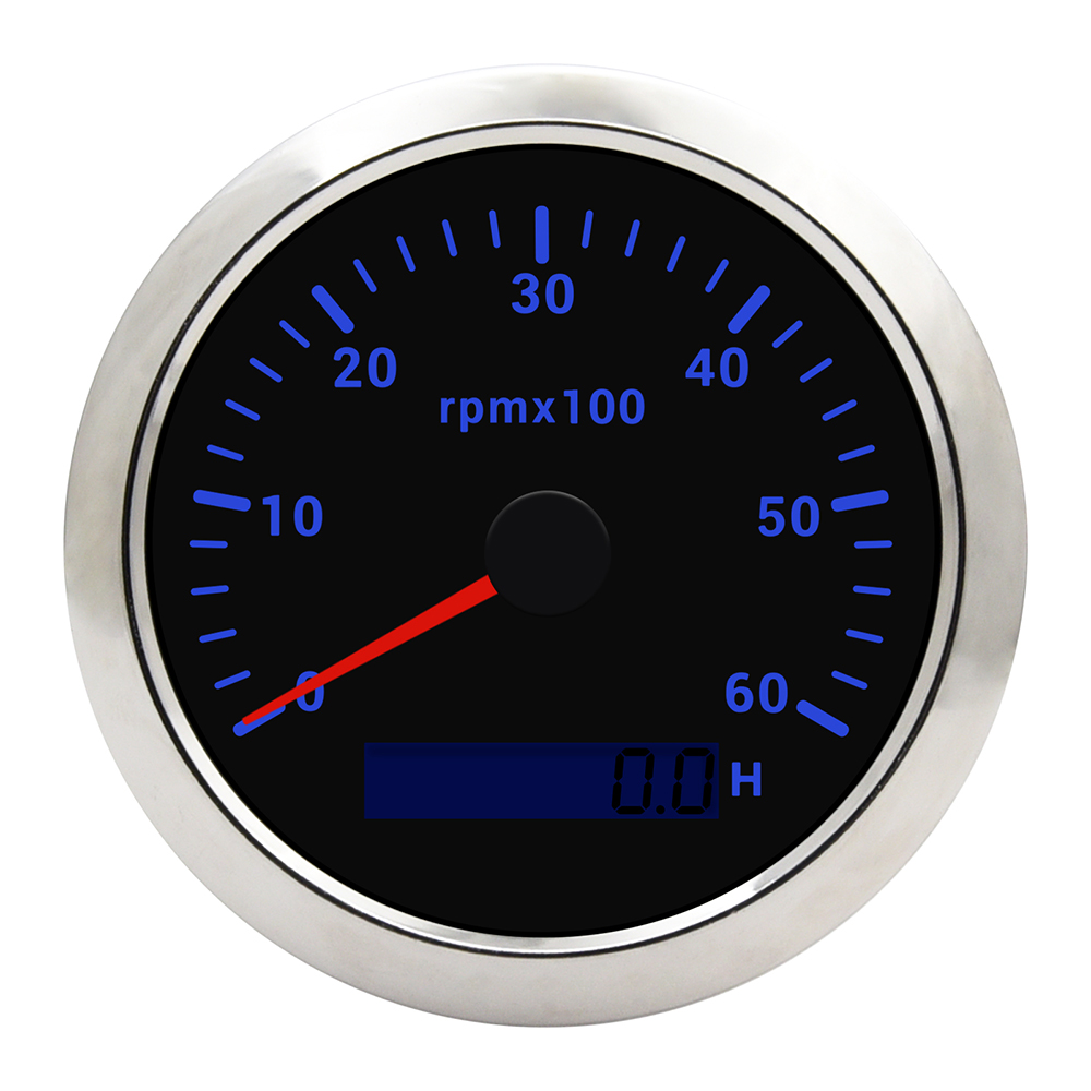 3000/4000/6000RPM 85mm Tachometer RPM Gauge REV Counter with Digital ...