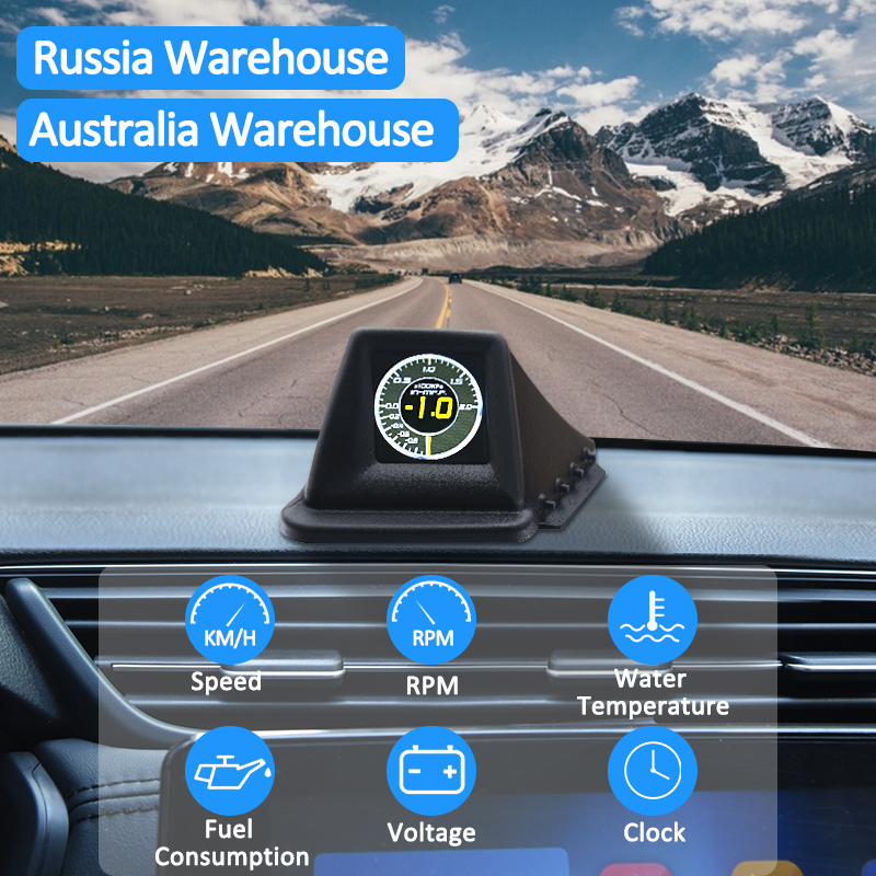 New A401 head-up display multi-function HUD OBD+GPS car LCD display ...