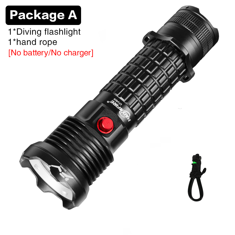 HaixnFire DV65 Underwater waterproof flashlight 5000 lumen scuba diving ...
