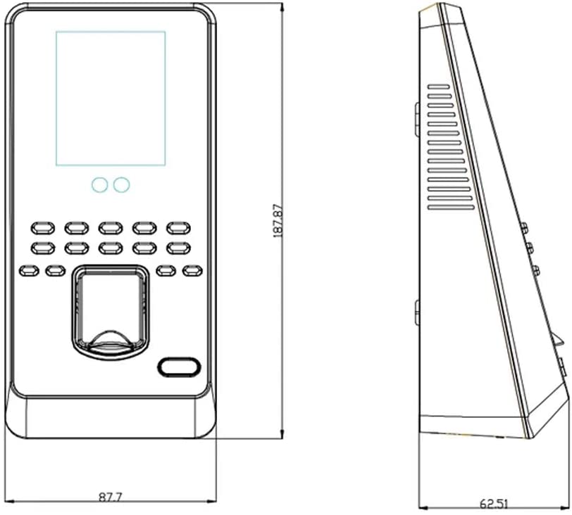 Multibio800-H/iFace 3 Face and Fingerprint Biometric Networking Door ...