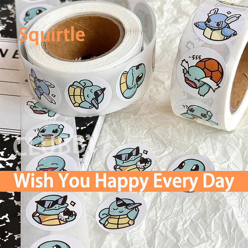 Pokemon Roll Sticker Cartoon Packaging Seal Label Cute Sticker Children ...