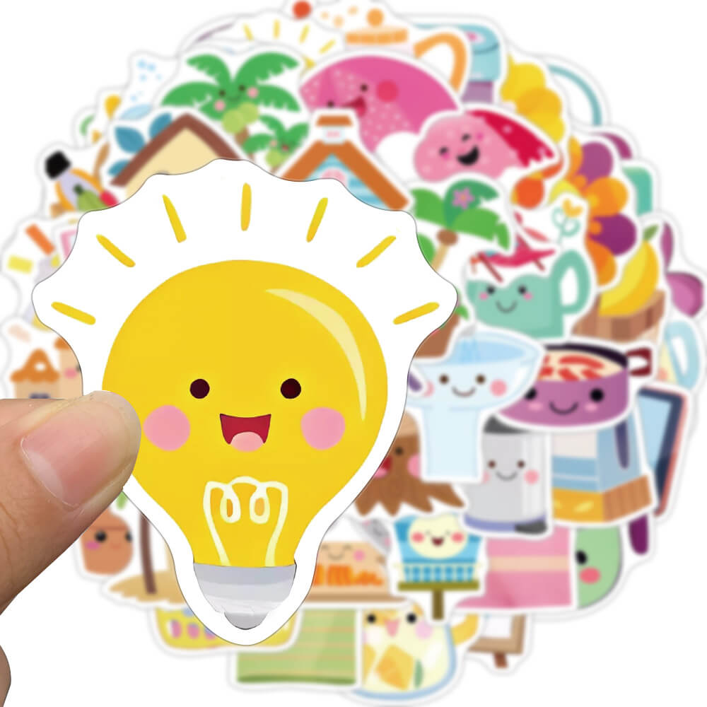 [Large Stickers]50pcs Cute Cartoon Items Stickers for Kids Toys ...