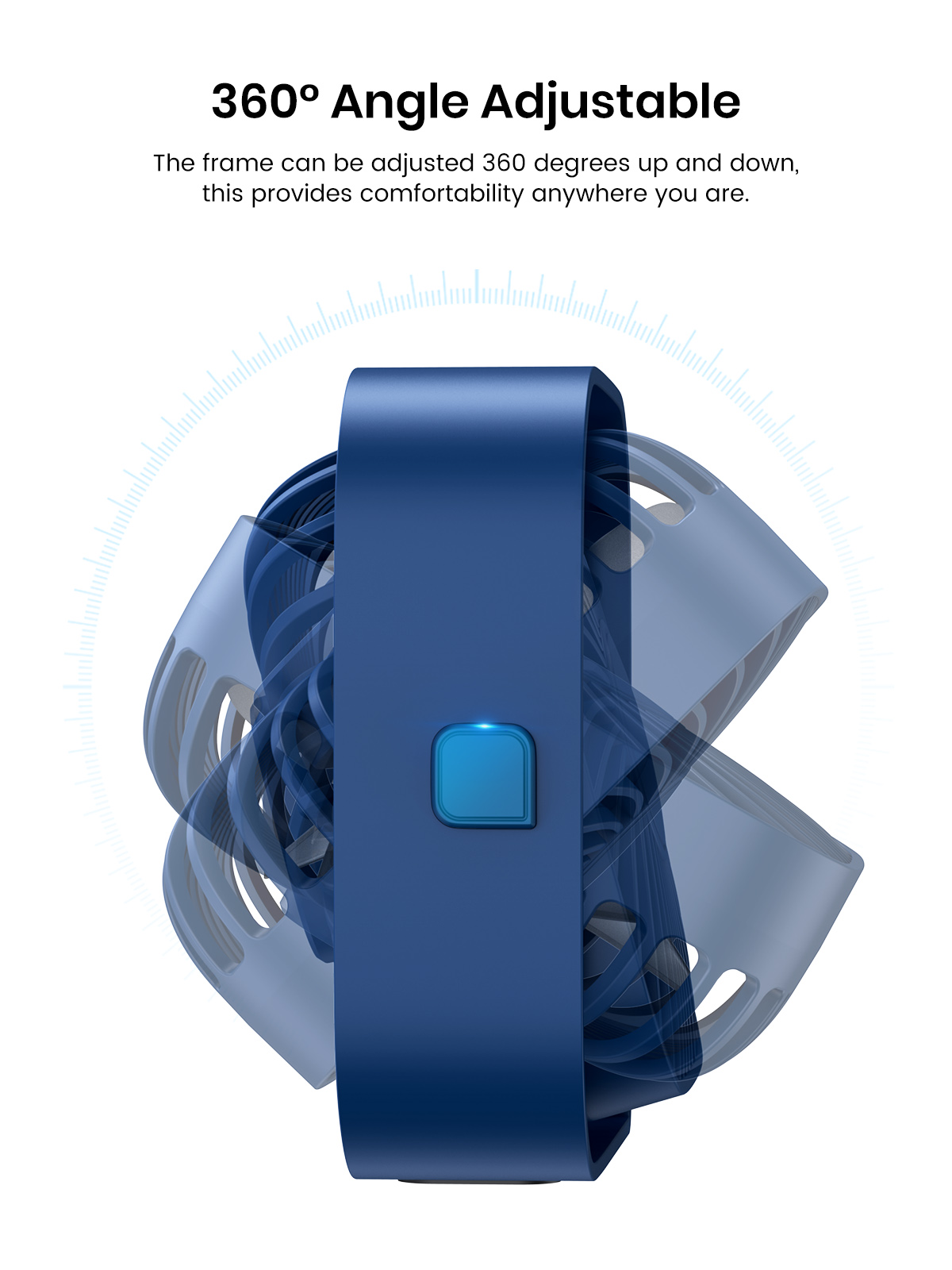 TOPK K50 USB Desk Fan Adjustable Mini Small Electric Fan Handy Desk ...