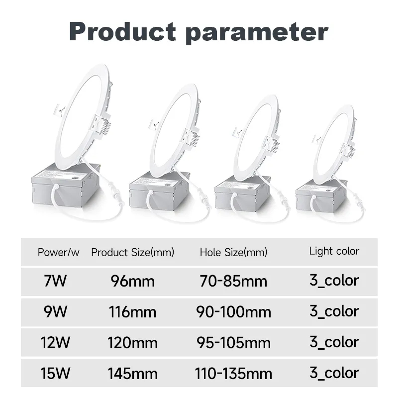 Eone Home Ultra Thin Pin Light Led Ceiling Light Tri Color Recessed ...