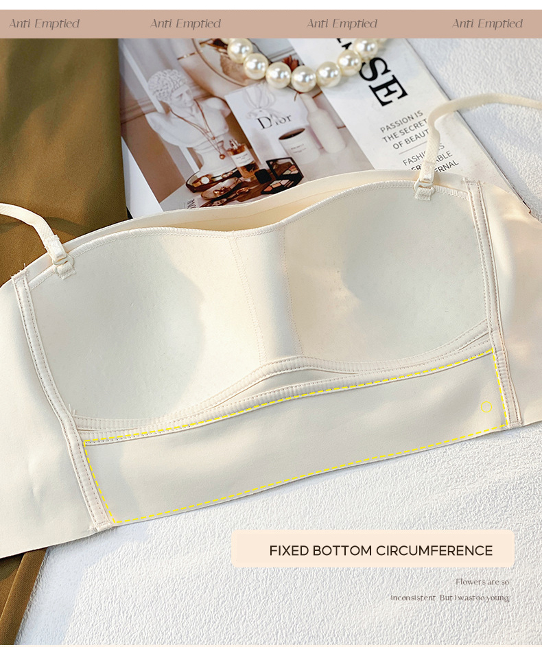 FallSweet Seamless Bralette Push Up Bras Wireless Tube Top Underwear ...