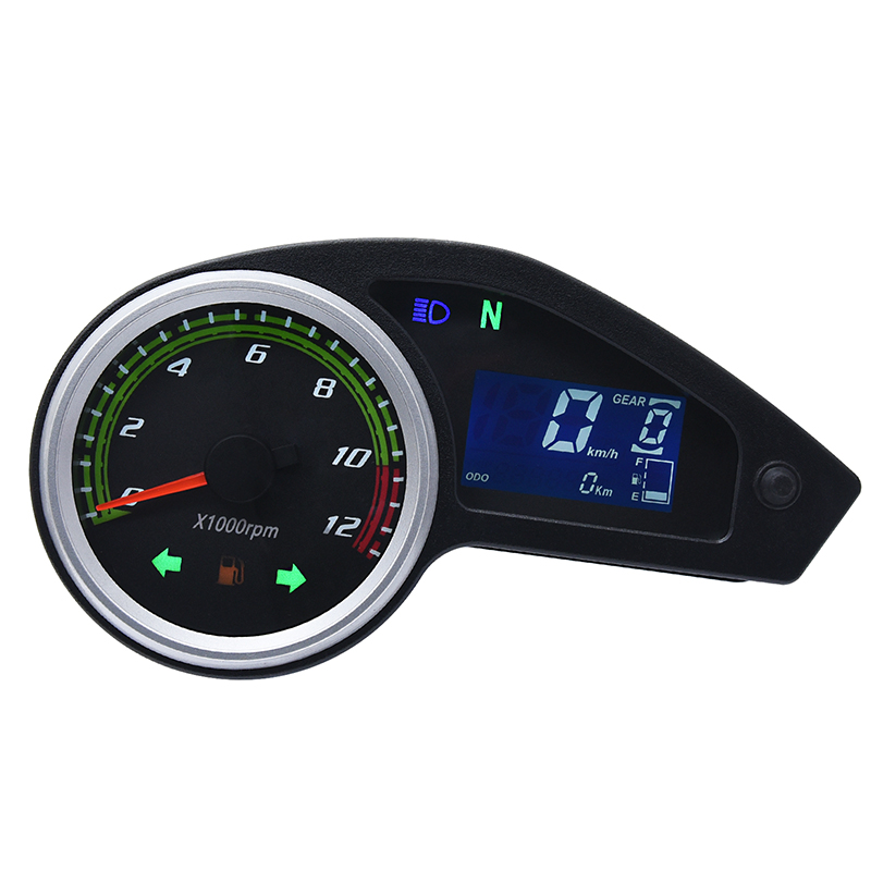 Motorcycle speedometer tachometer multi-function LCD digital instrument ...