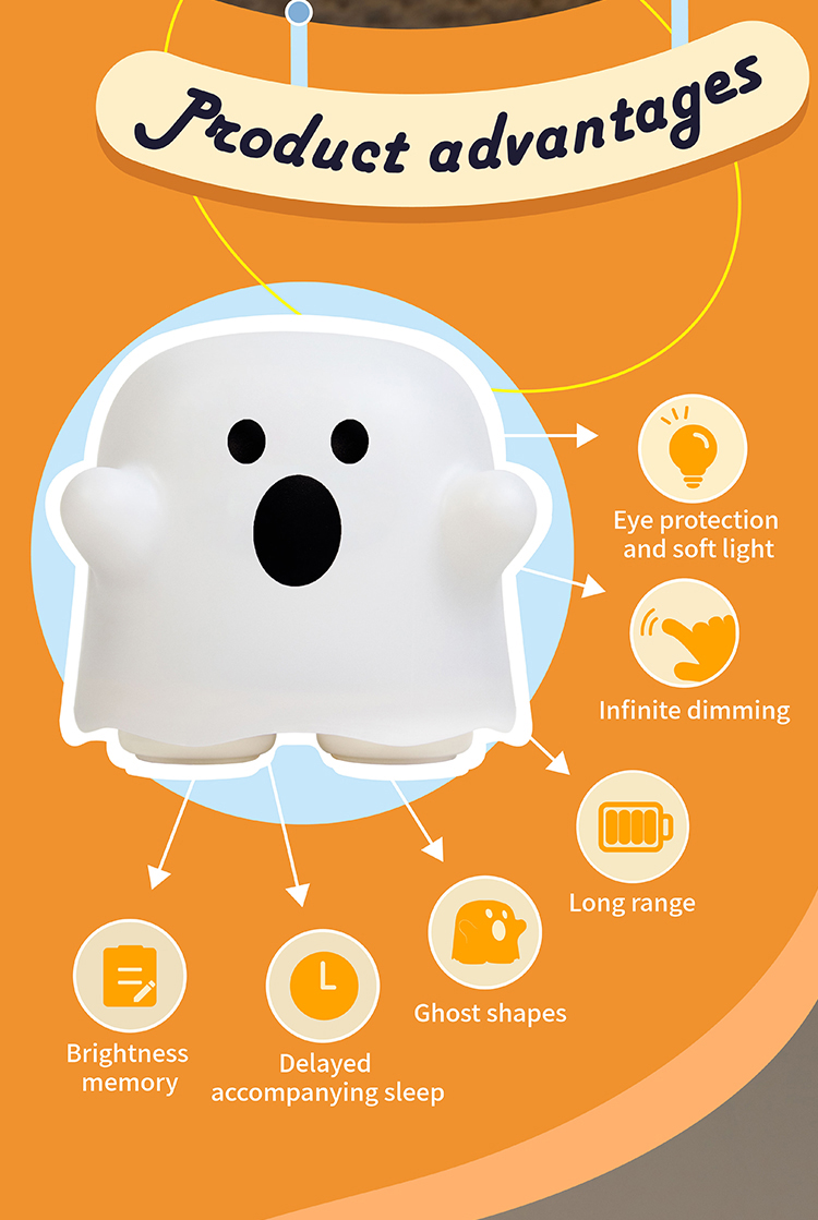 [heibaike] Spectre Night Light Halloween Wacky Ghost Sleep Lights ...