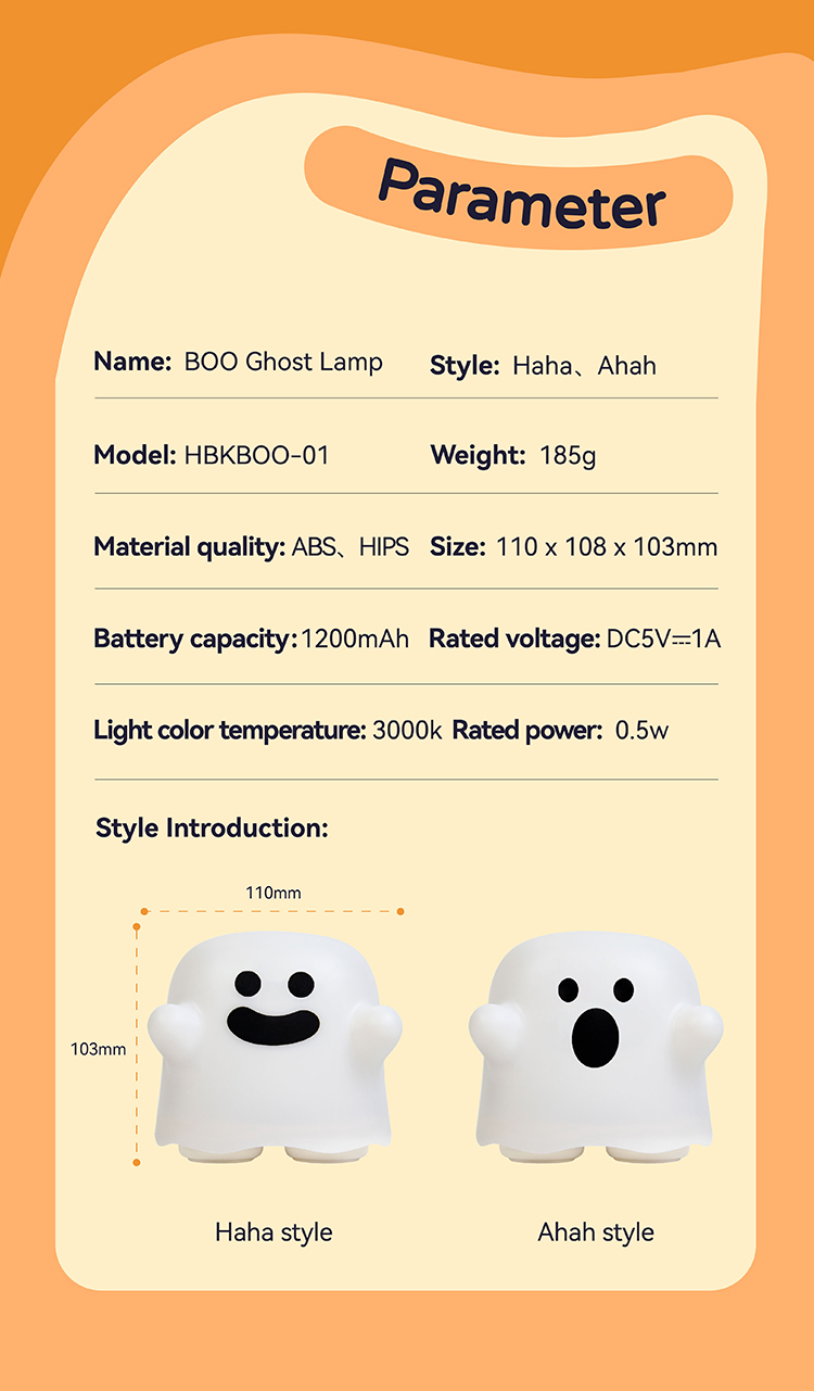 [heibaike] Spectre Night Light Halloween Wacky Ghost Sleep Lights ...