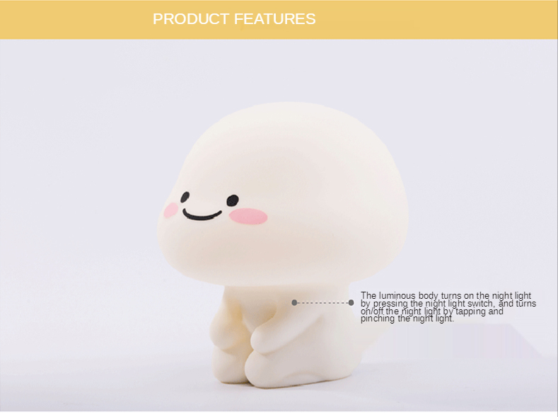 [heibaike] Quby Children Toy Light Cute Smiley Night Light Sleep Light ...