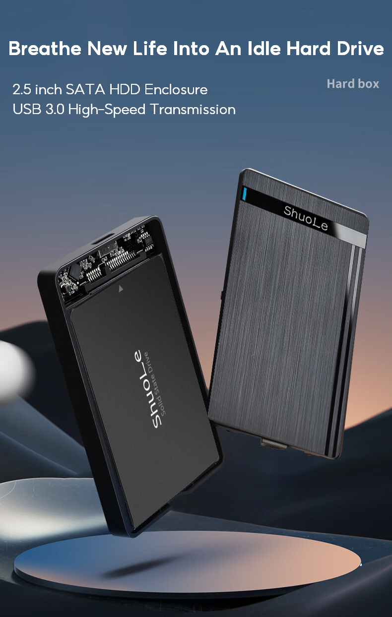 ShuoLe HDD Case Sata to USB 3.0 Type-C Hard Drive Disk SATA External ...