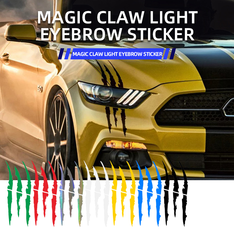 Motorcycle Car Sticker Monster Claw Scratched Stripe Sticker Universal ...