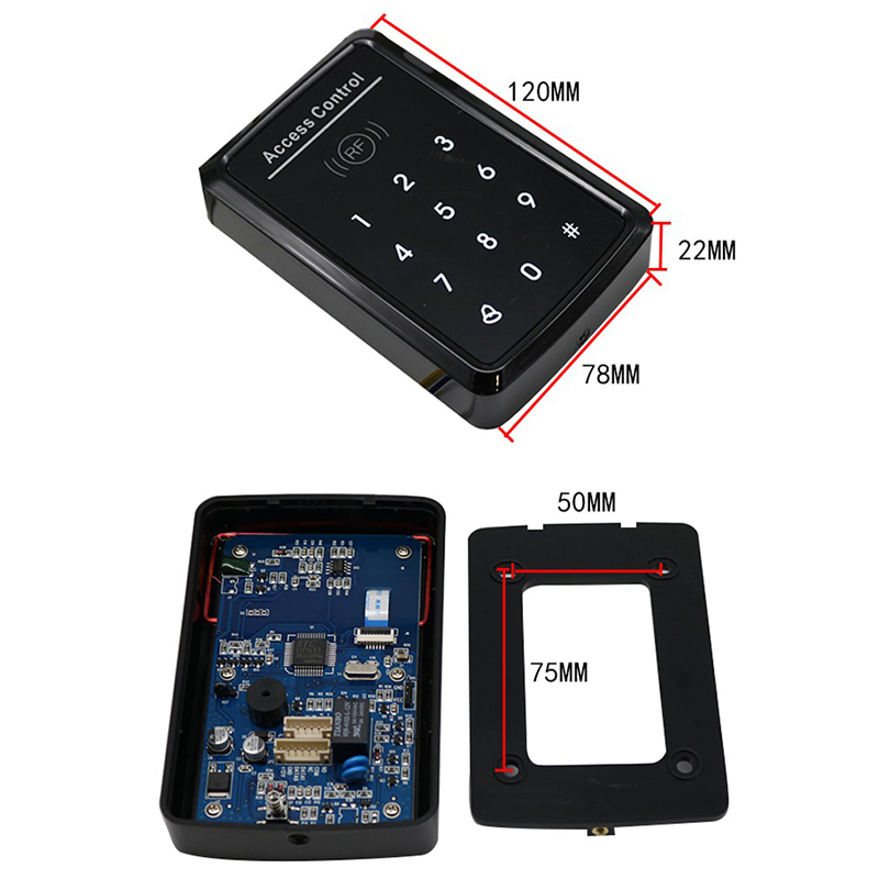 125KHz ID/EM Touch Screen Gate Keypad Wired Garage Door Opener for ...