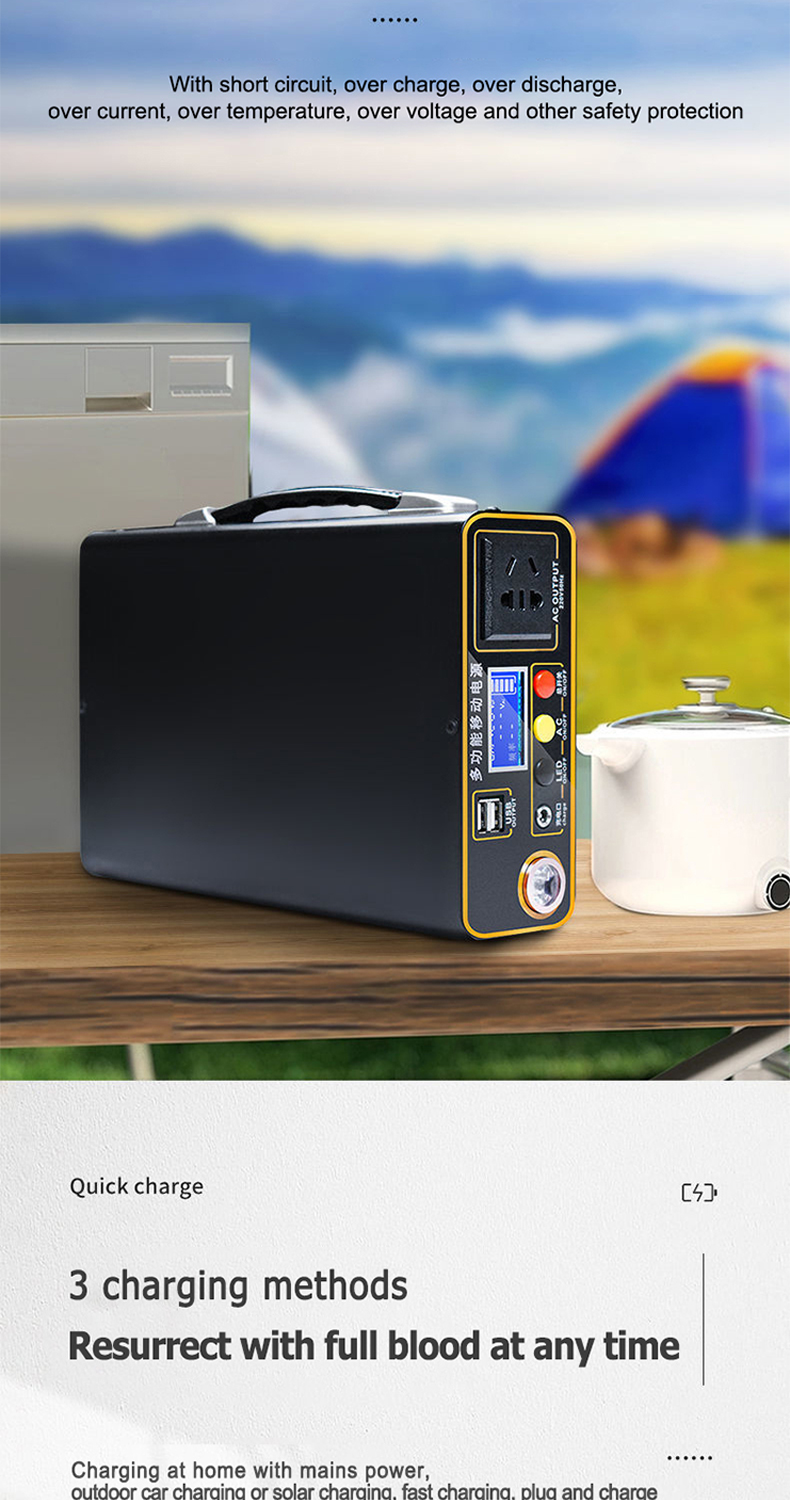 Power Station 96000mAh Large Capacity Solar Generator 300W ...