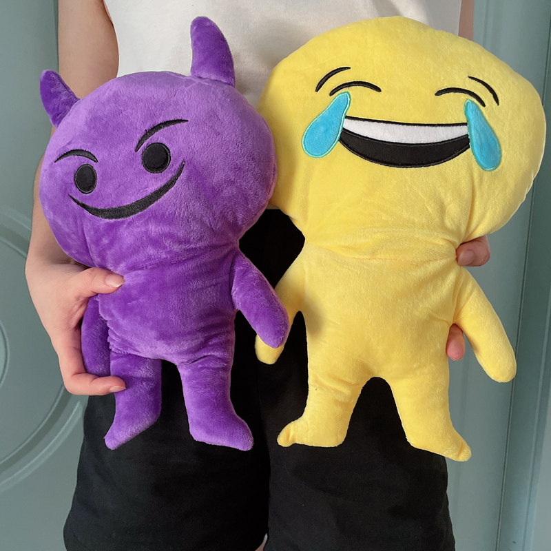 33cm Funny Faeces Devil Emoji Plush Pillow Chat Expression Smile Angry ...